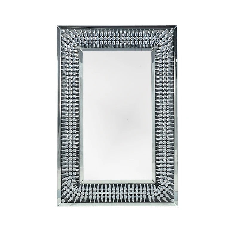 Teardrop Diamond Silver Wall Mirror WXM-1098 – reddiamondfurniture