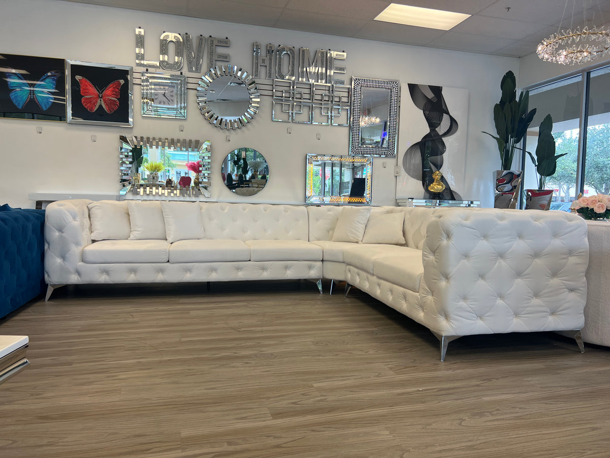 Diamond Velvet L Shape Sofa – reddiamondfurniture